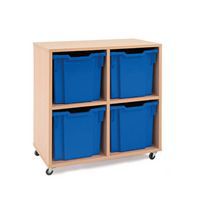 Melamine Unit with Clear Gratnells Trays - Rapid Racking