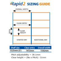 Rapid 2 Shelving Bay - 88 Picking bins - Rapid Racking