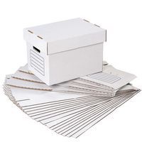 Cardboard document storage boxes