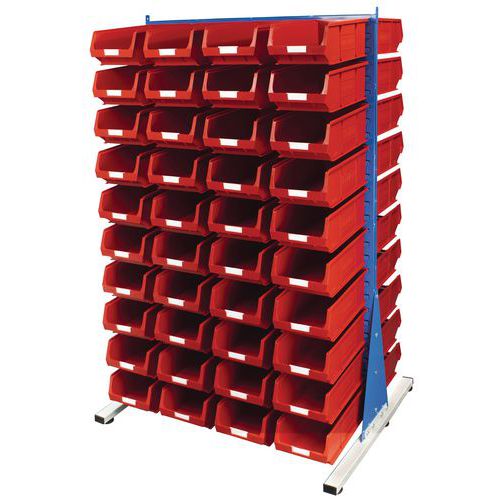 Double Sided Louvre Storage Panel With Bins - Rapid Racking