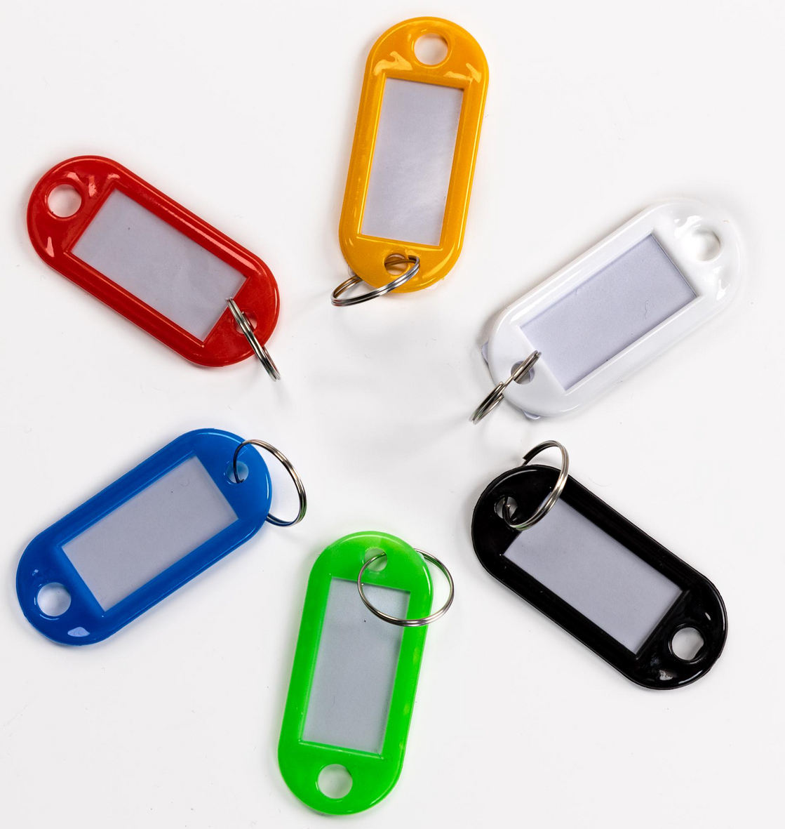 Plastic Key Fobs With Blank Labels - Rapid Racking