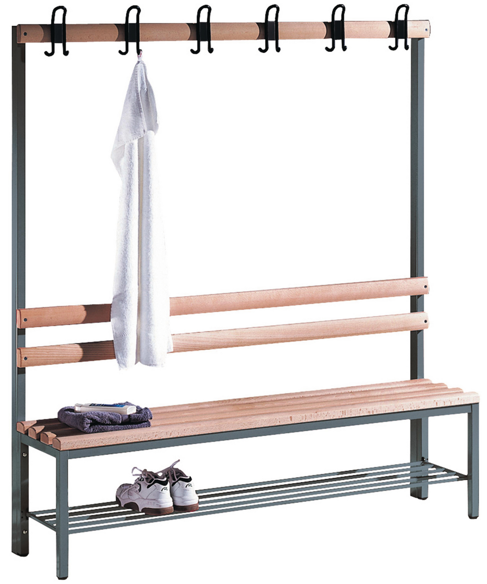 Wooden Bench with Hooks - 4 to 8 hangers - Rapid Racking