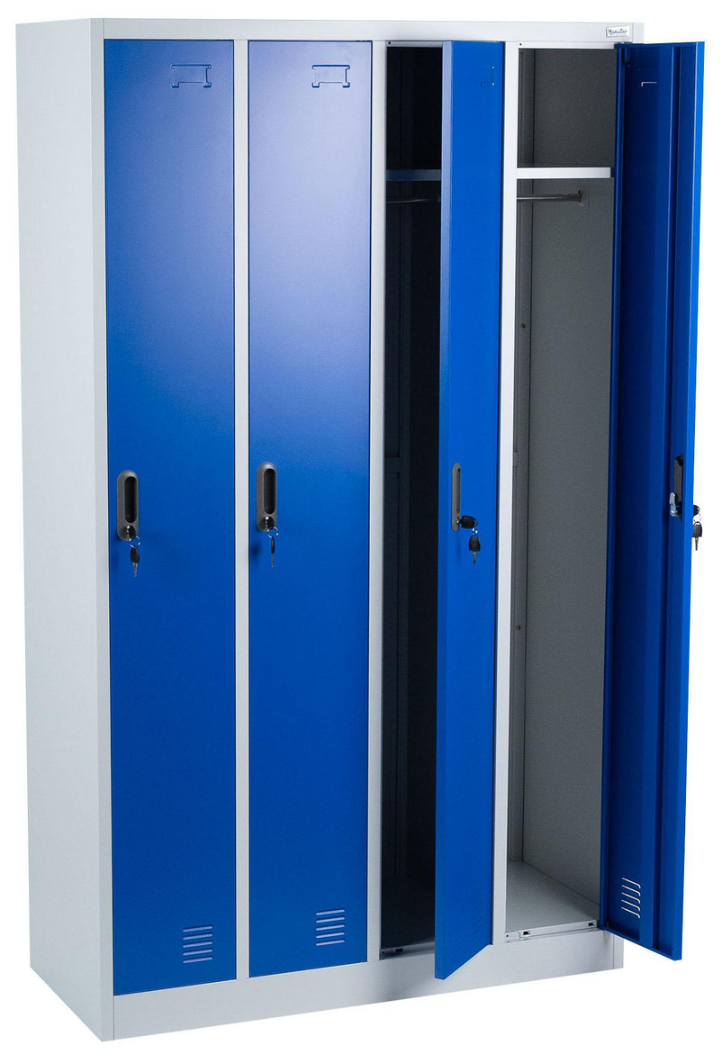 Clean industry locker with 4 columns - Rapid Racking