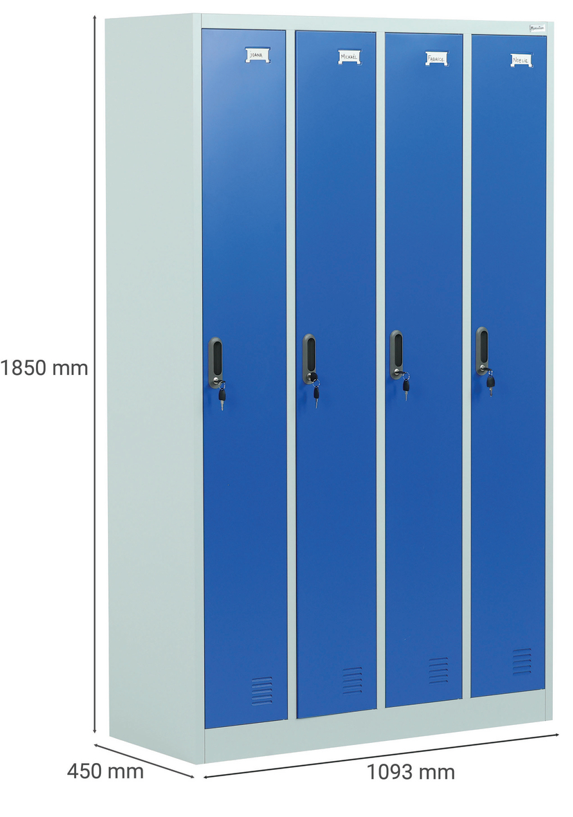 Clean industry locker with 4 columns - Rapid Racking