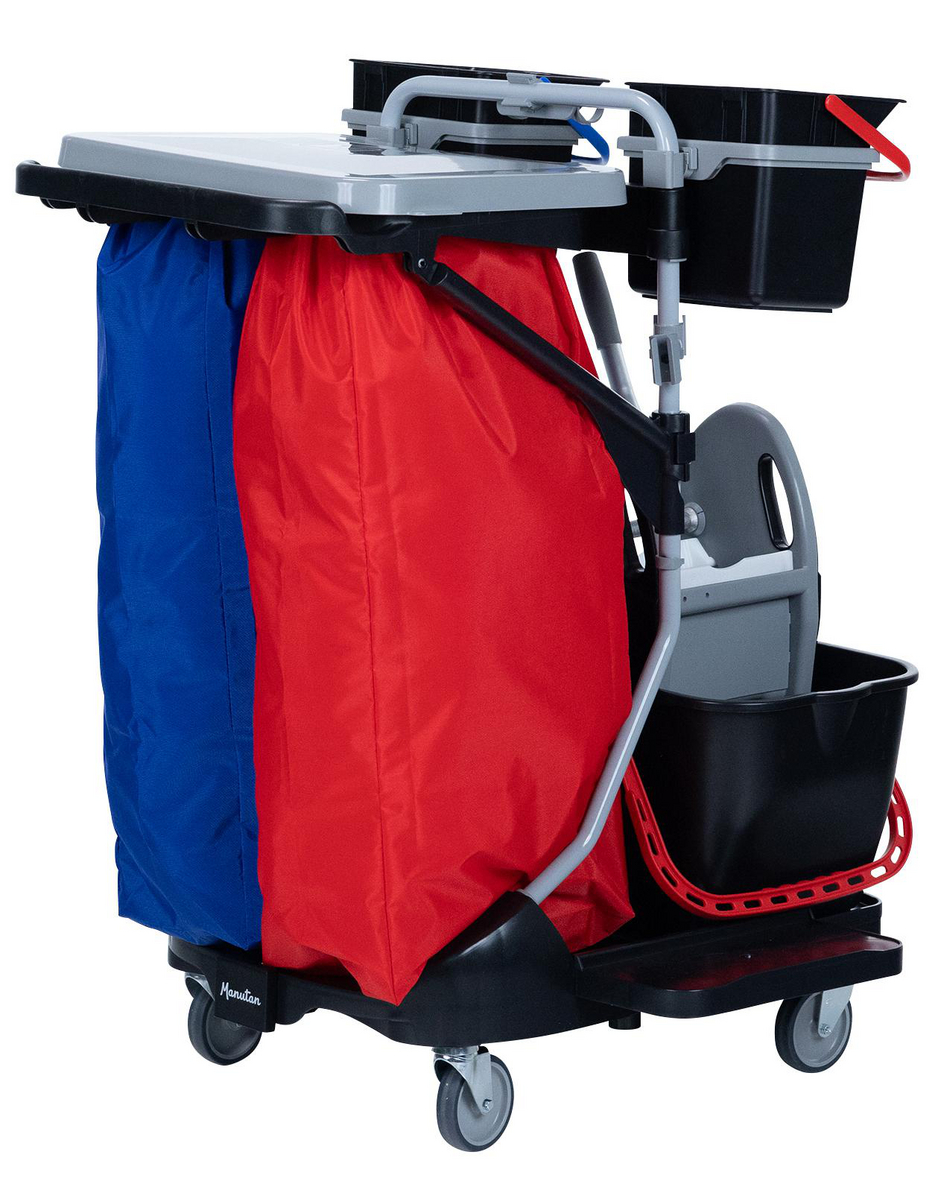 Janitor Cart/Cleaning Trolley with 120L Bin - Rapid Racking