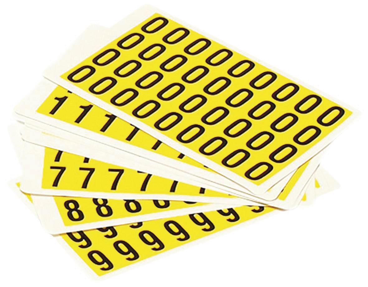 Self-Adhesive Number Labels - Rapid Racking