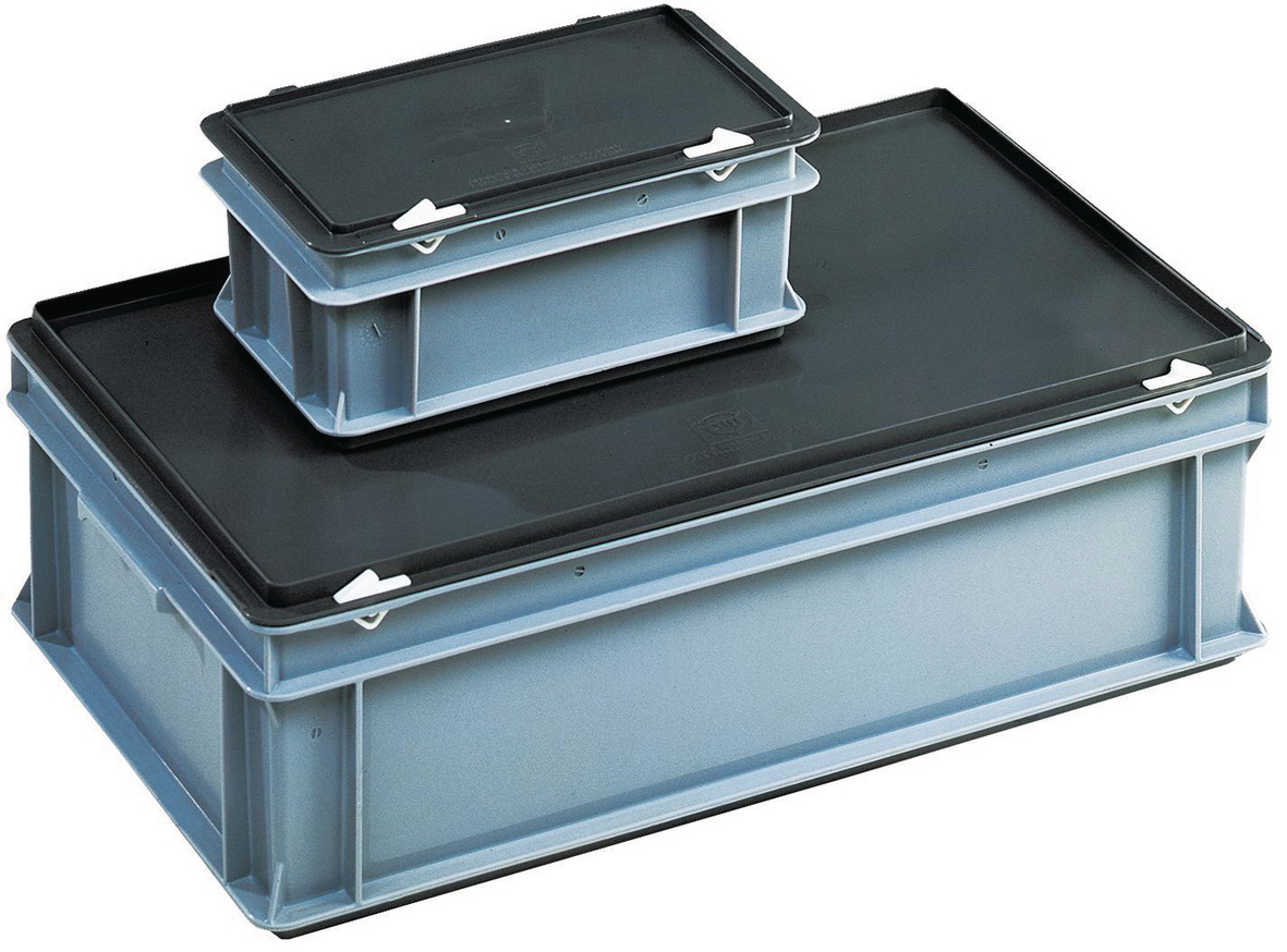Hinged Lids for Grey Stacking Containers - Rapid Racking