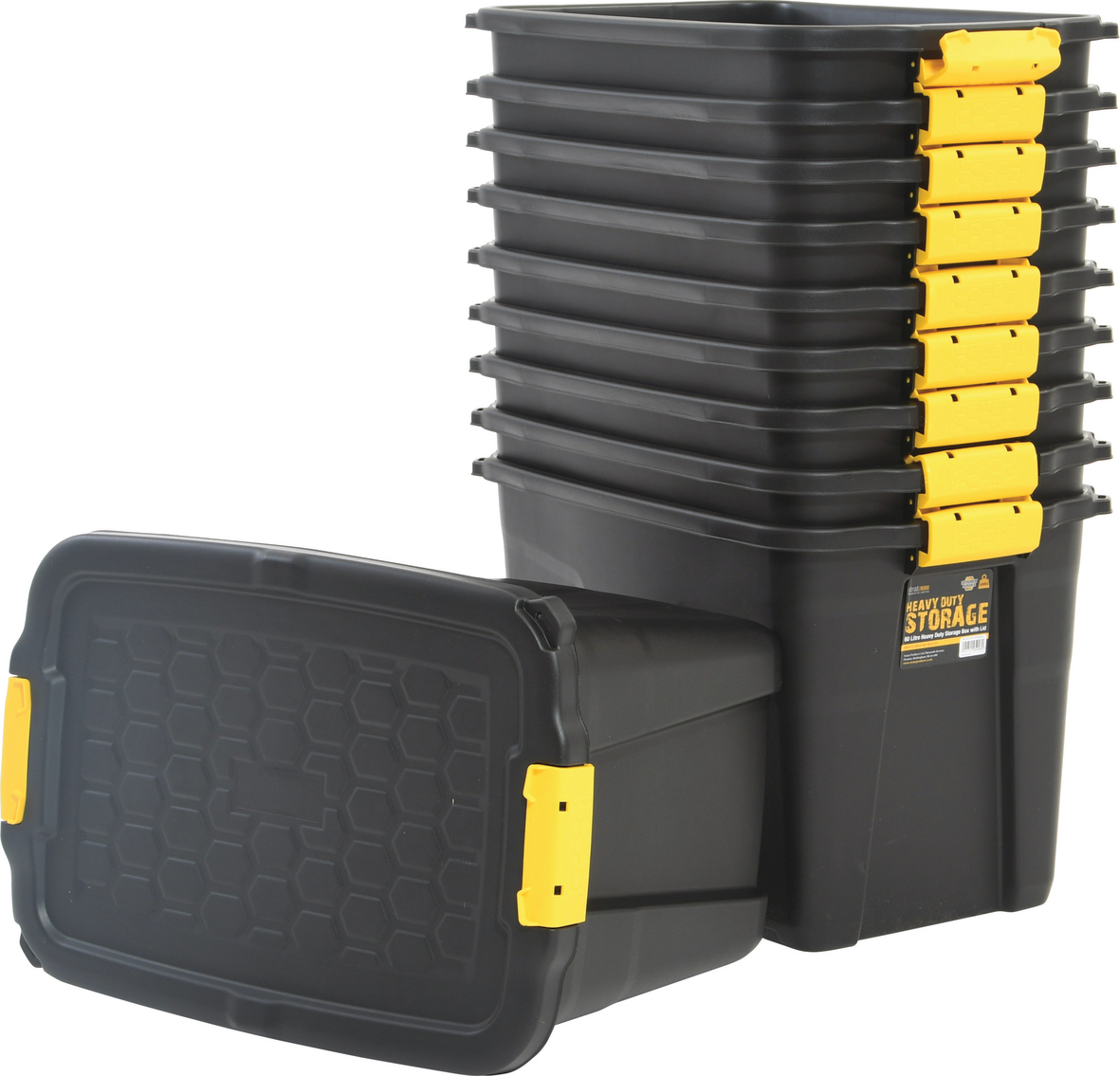 Strata Storage Boxes- 60L - Pack of 10 - Rapid Racking
