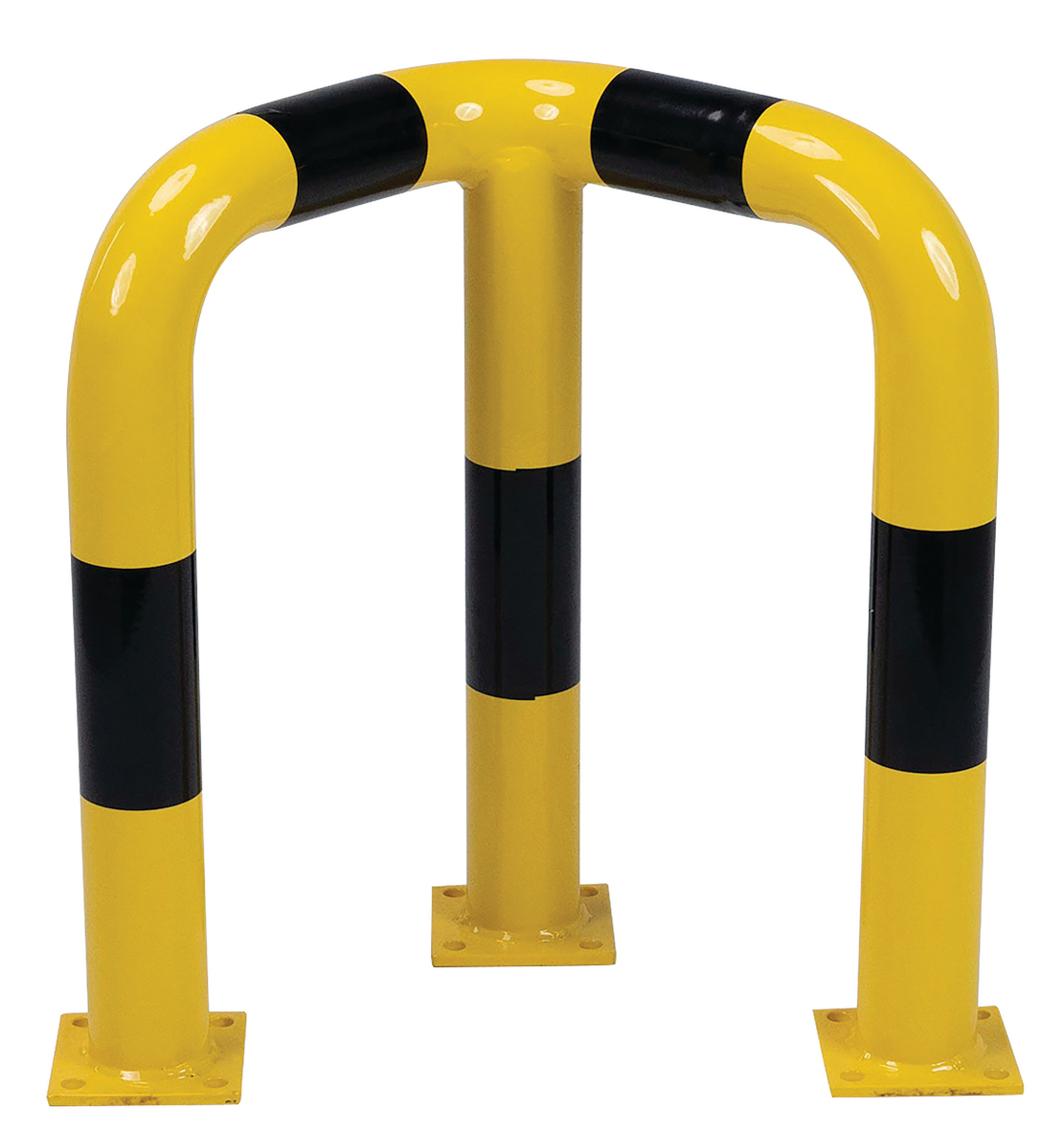 Corner Traffic Hoop Barriers - Black & Yellow - Steel - Manutan Expert ...