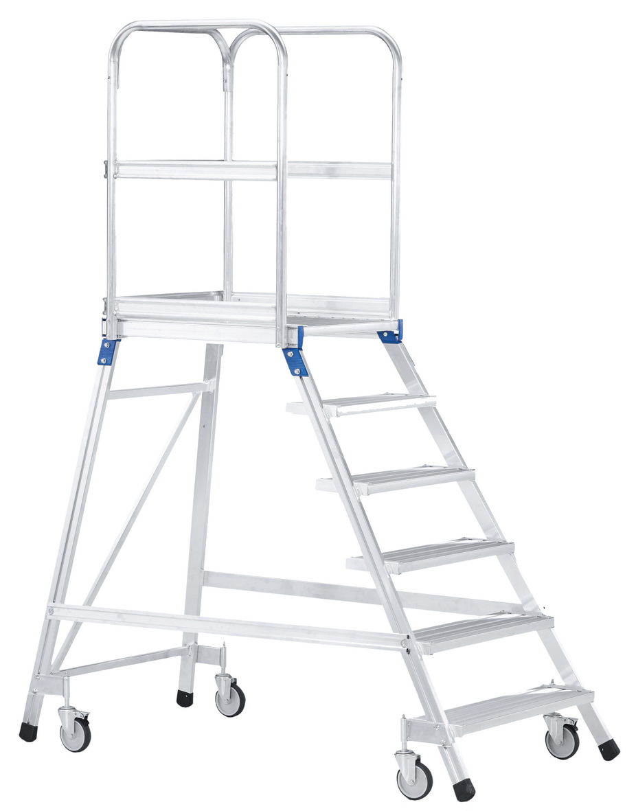 Aluminium Mobile Work Platform Step Ladder - Rapid Racking