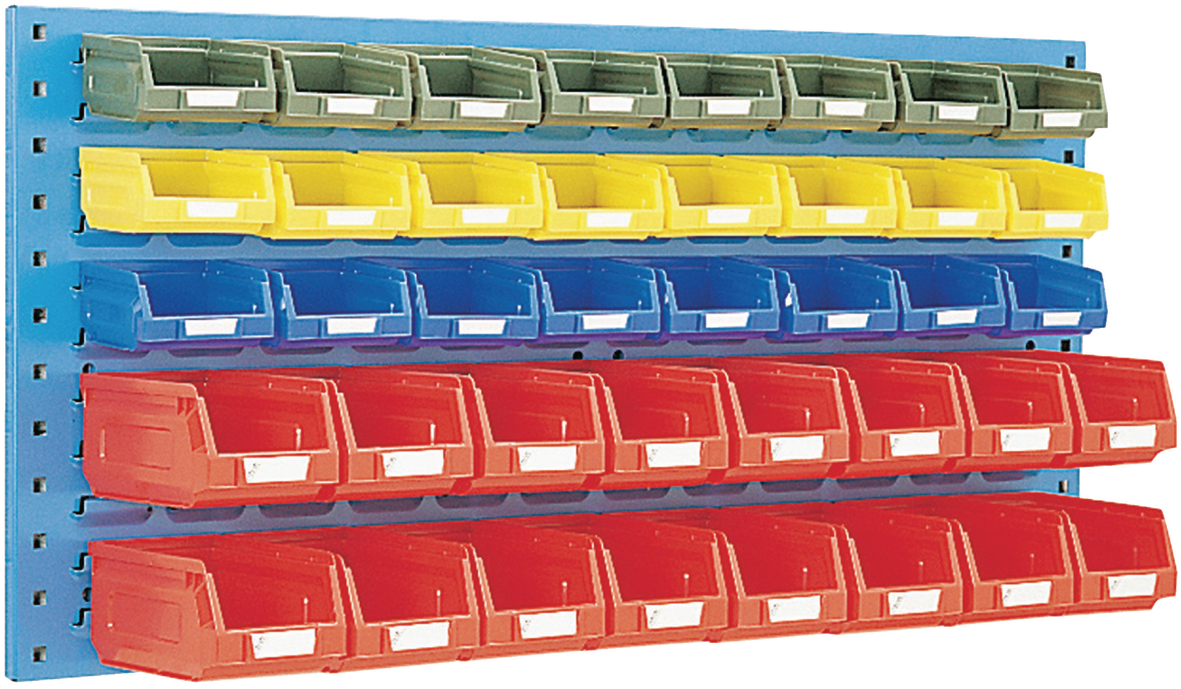 Wall Panel with Small Parts Picking Bins - Rapid Racking