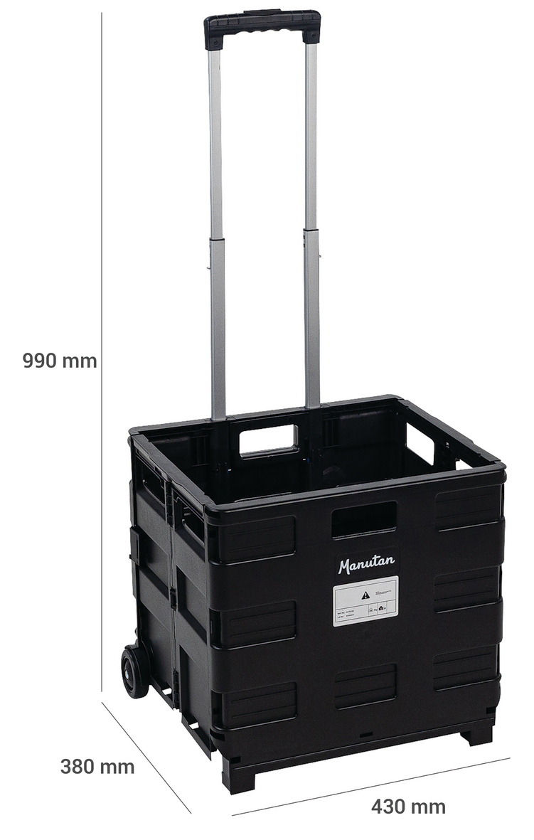 Folding Container Trolley - 35kg Capacity - Rapid Racking