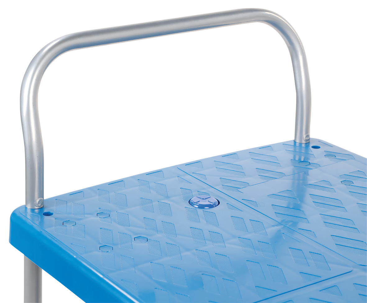 Two Shelf Plastic Trolley - Two Tiers - 150kg Capacity - Manutan Expert - Rapidracking.com
