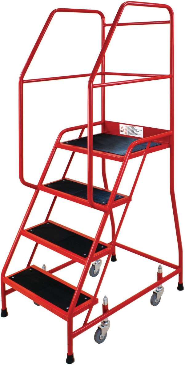Industrial Step Ladders With Guardrails - Rapid Racking