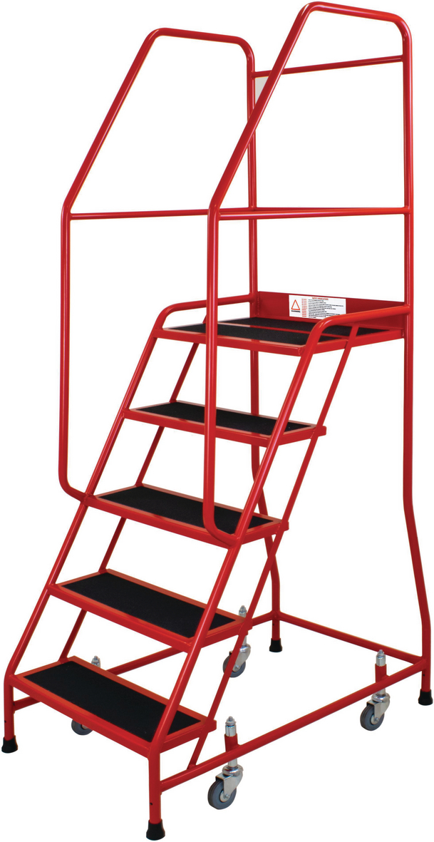 Industrial Step Ladders with Wheels - Rapid Racking