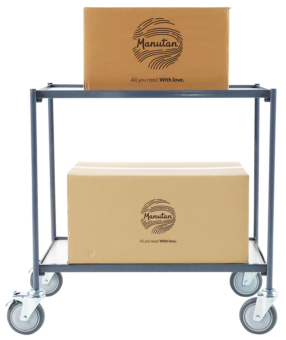 Heavy Duty Shelf Trolley - 2 MDF Shelves - Rapid Racking