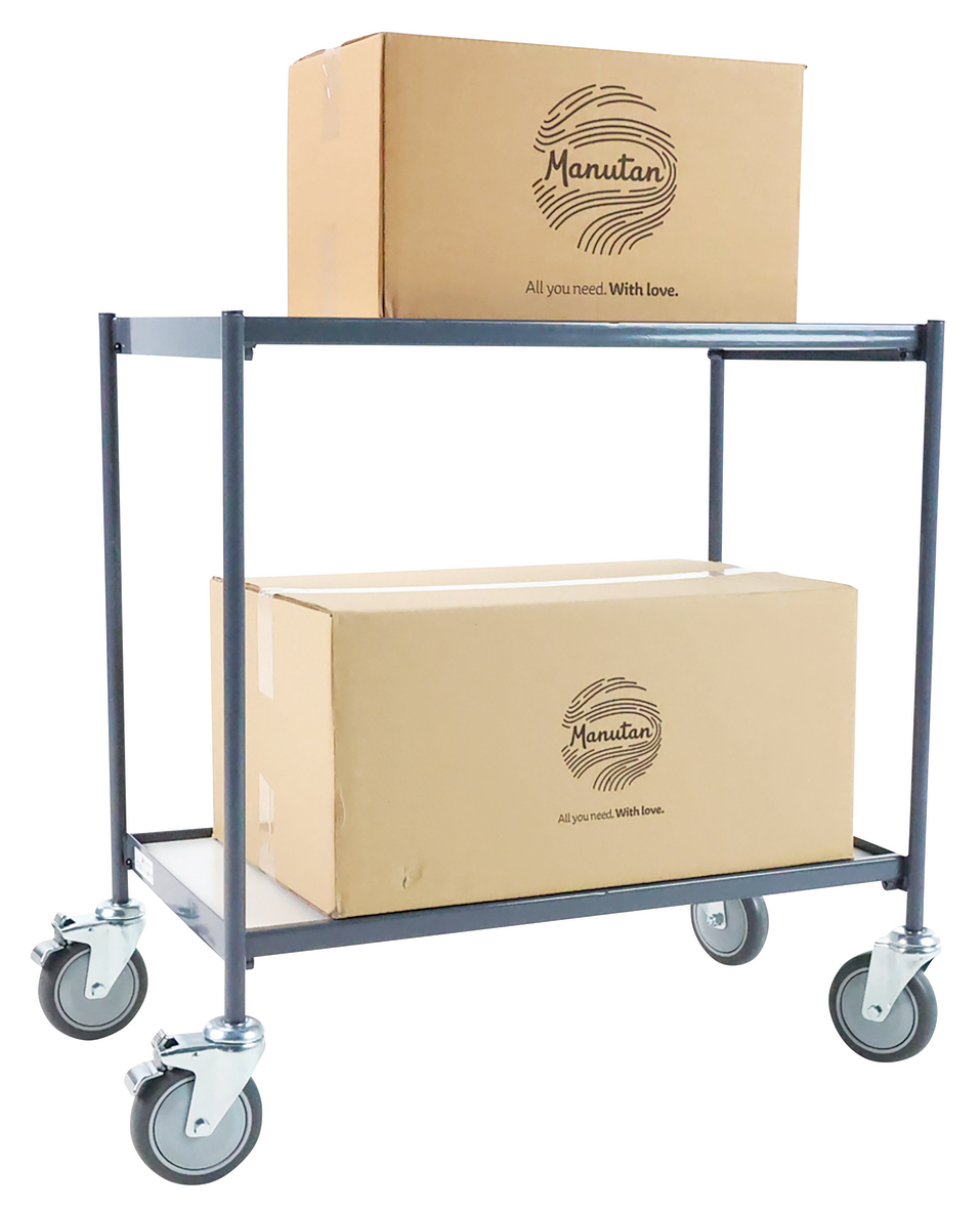 Heavy Duty Shelf Trolley - 2 MDF Shelves - Rapid Racking