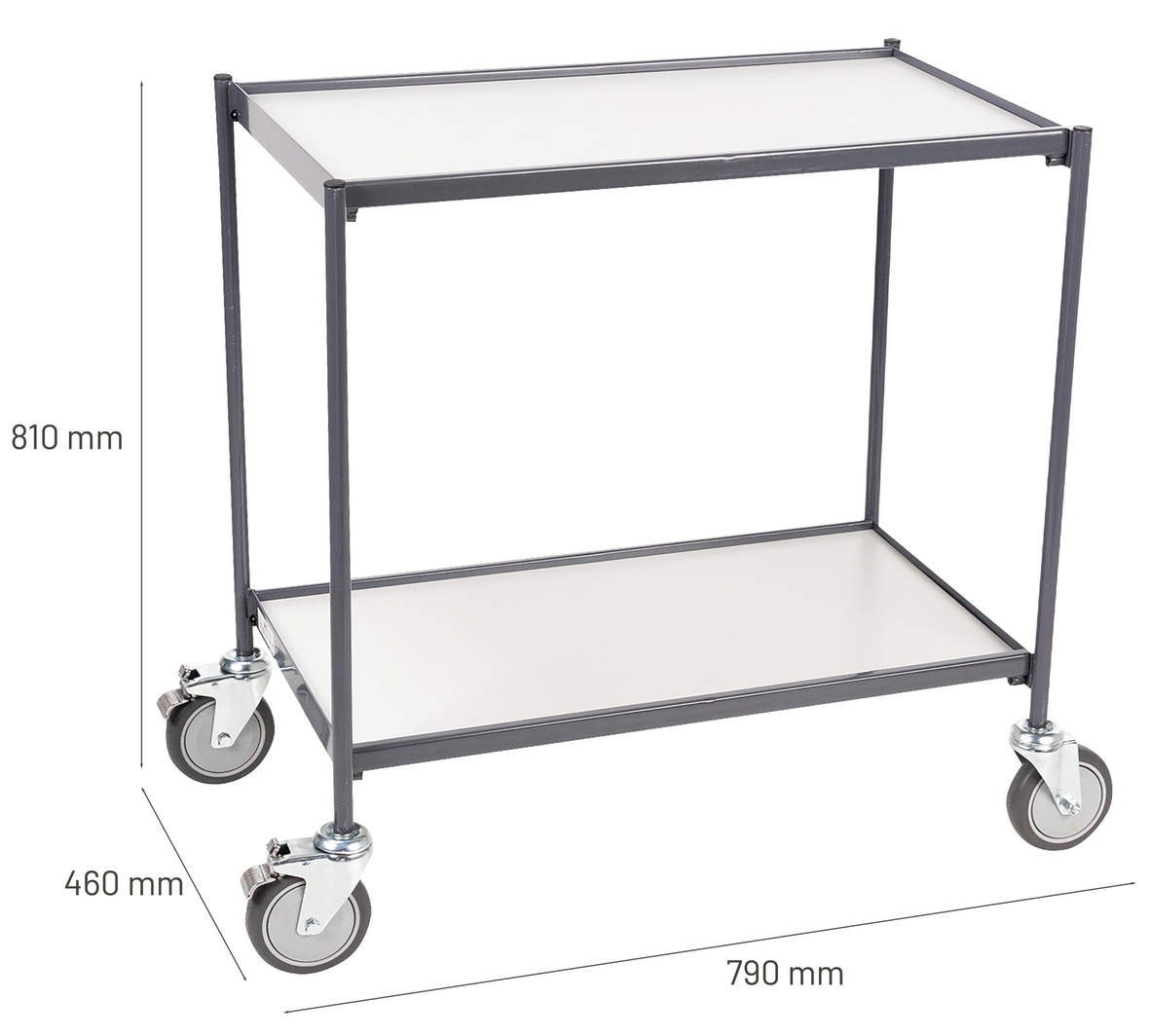 Heavy Duty Shelf Trolley - 2 MDF Shelves - Rapid Racking