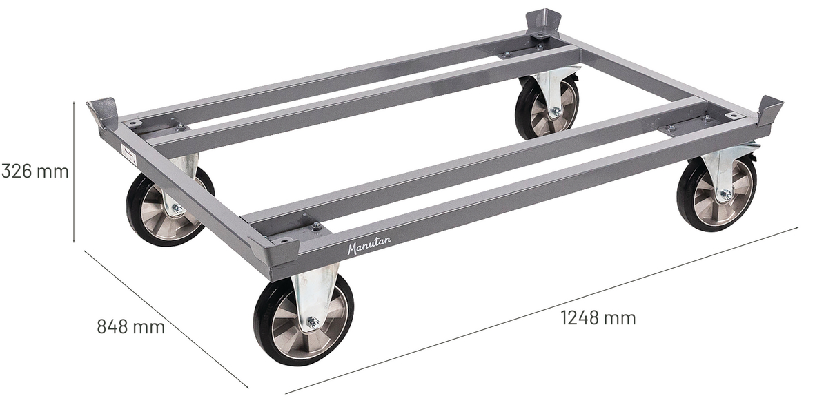 Mobile Pallet Trolley - 500-1200kg Capacity Dolly - Manutan Expert ...
