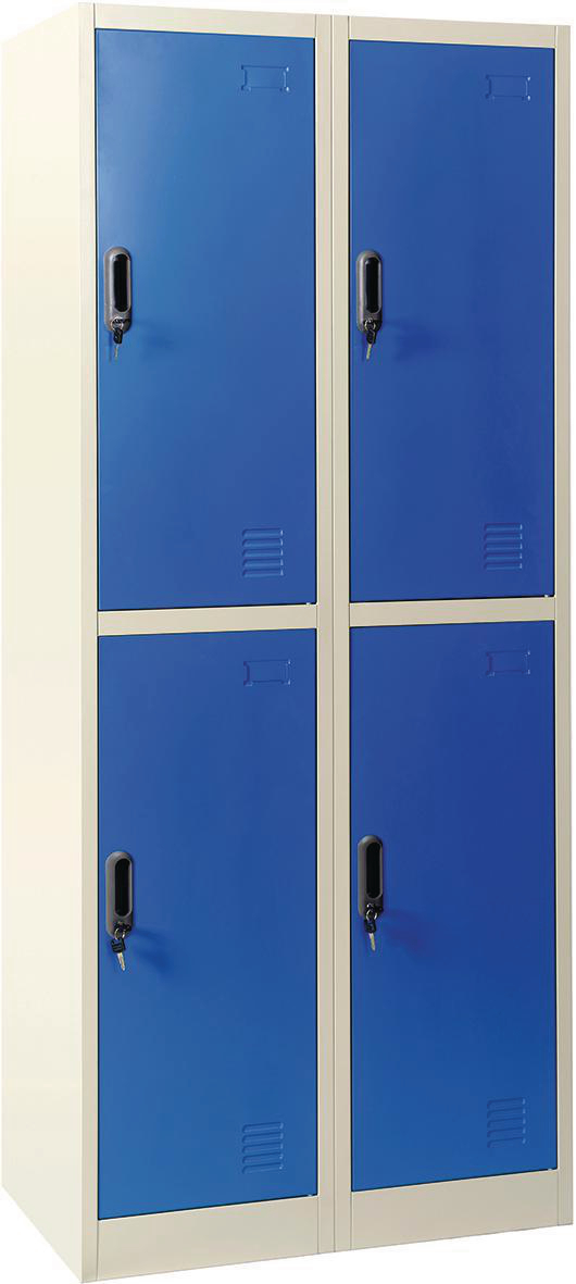 Hanging Rail Lockers - 4 Doors & 2 Columns - Rapid Racking