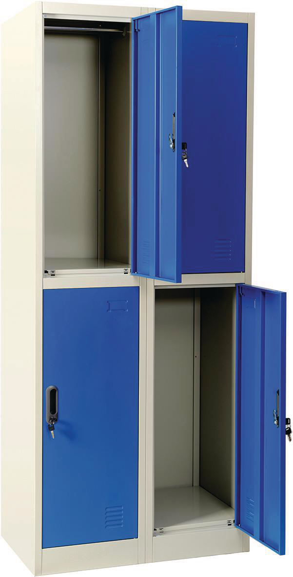 Hanging Rail Lockers - 4 Doors & 2 Columns - Rapid Racking