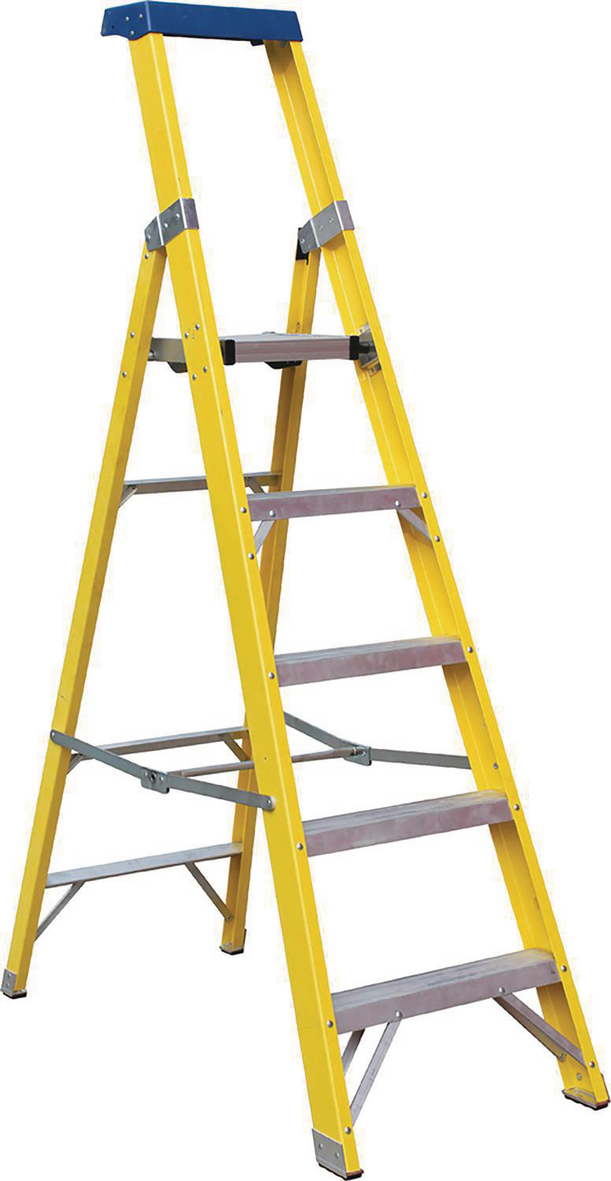 Fibreglass GRP Step Ladder - 3-10 Steps - Rapid Racking