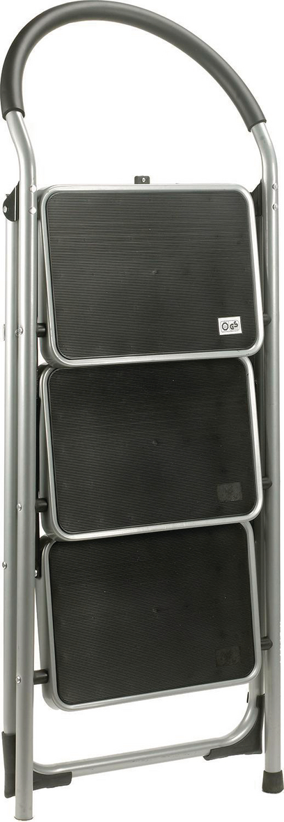 Foldable Step Ladder With Rubber Handrail - Rapid Racking