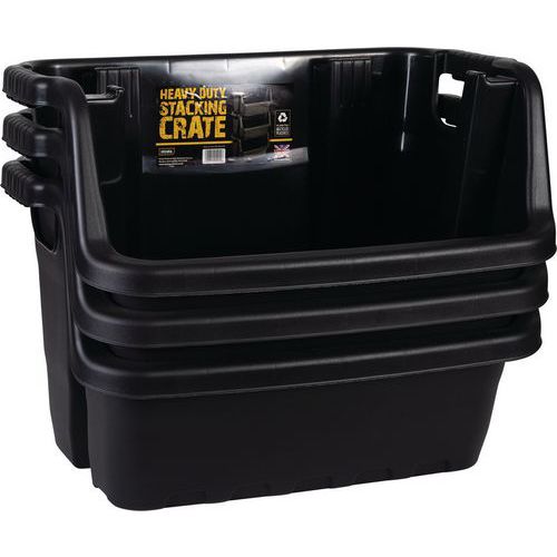 Stacking Crates for Heavy Duty Storage Solutions - Pack of 4 by Strata ...