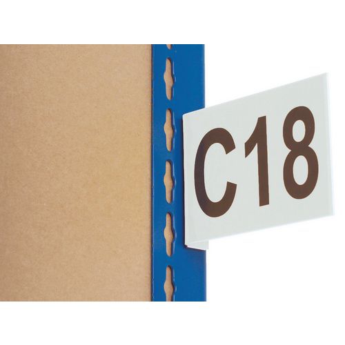 White Warehouse Racking Aisle Markers –Tie-On, 1–3 Character Signs ...