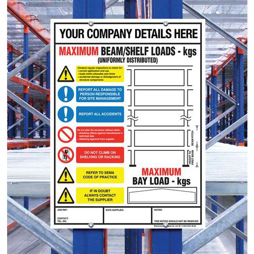 Weight Load Notices - Rapidracking.com