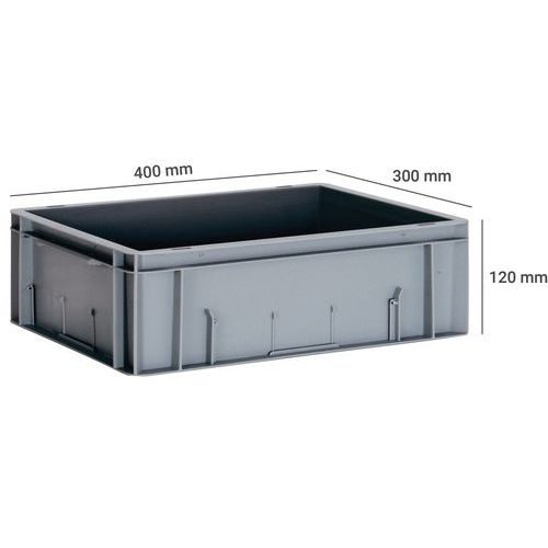 Grey Stacking Containers 6L to 30L - 400mm - Rapid Racking