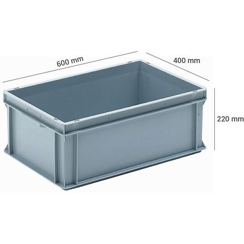 Grey Stacking Containers 14L to 40L - Rapid Racking