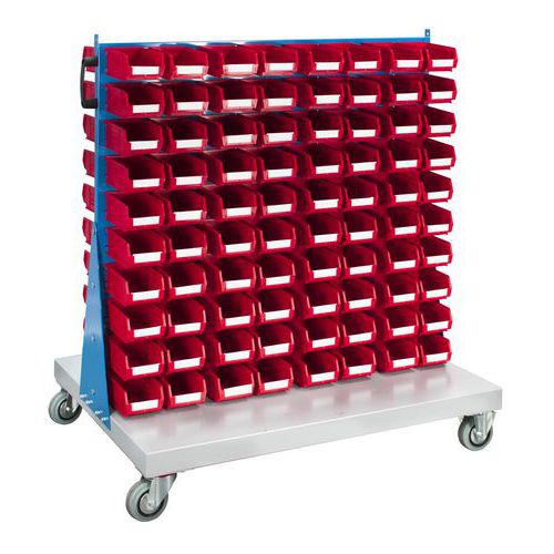 Double Sided Trolley With Bins - Rapid Racking