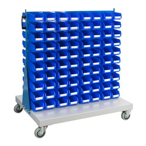 Double Sided Trolley With Bins - Rapid Racking