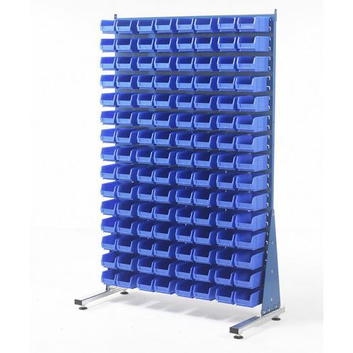 Double Sided Rack With Bins - Rapid Racking