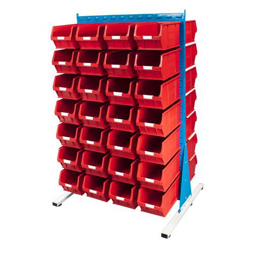 Double Sided Rack With Bins - Rapid Racking