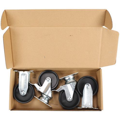 Steel Six-Drawer Trolley with Wheels - Rapid Racking