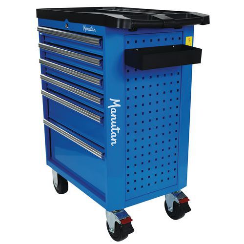 Tool Trolley - 6/7 Drawers Perforated Sides - Rapid Racking