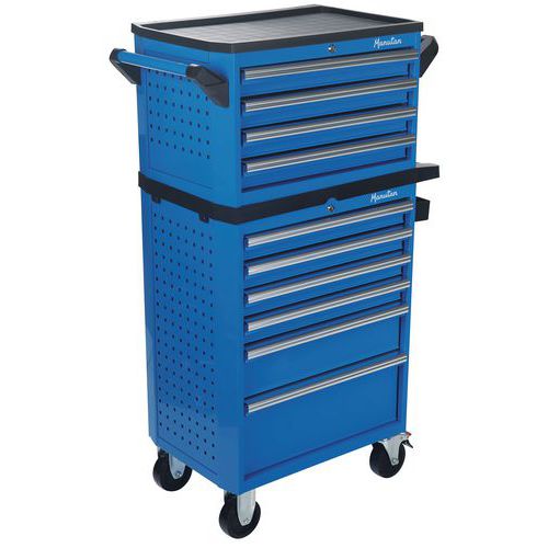 Tool Trolley - 6/7 Drawers Perforated Sides - Rapid Racking