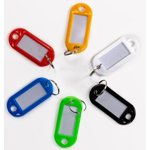 Plastic Key Fobs With Blank Labels - Rapid Racking