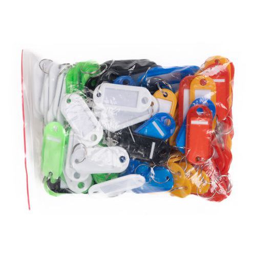 Plastic Key Fobs With Blank Labels - Rapid Racking