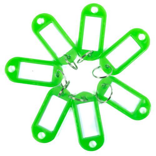 100 Plastic Key Fobs With Blank Labels - Rapid Racking