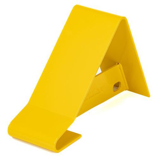 Metal Wheel Chock For Trucks - Yellow - Rapid Racking