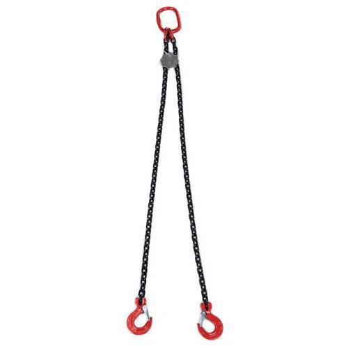 2 Leg Chain Lifting Slings with Safety Hook - Rapid Racking