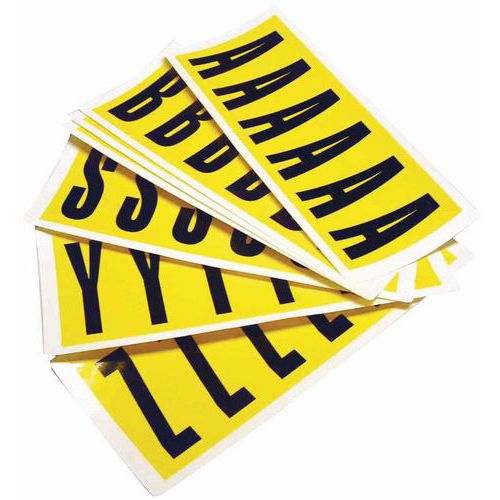 Self-Adhesive Letter Labels - A To Z - Location Marker Signs - Manutan ...