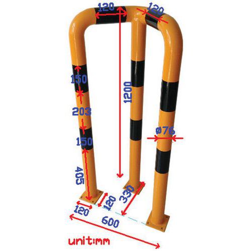 Corner Traffic Hoop Barriers - Steel - Rapid Racking
