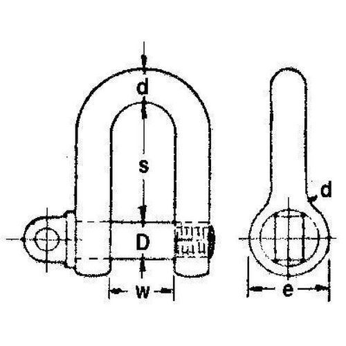 Large Bow & 'D' Shape Steel Shackles - Rapid Racking