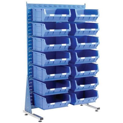 Single Sided Louvre Storage Panel With Bins - Rapid Racking