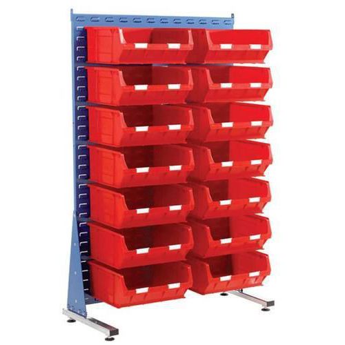 Single Sided Louvre Storage Panel With Bins - Rapid Racking