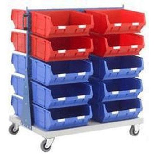 Double Sided Trolley With Picking Bins - Rapid Racking